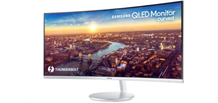 Samsung lança primeiro monitor curvo Thunderbolt 3 QLED na CES 2018 ...