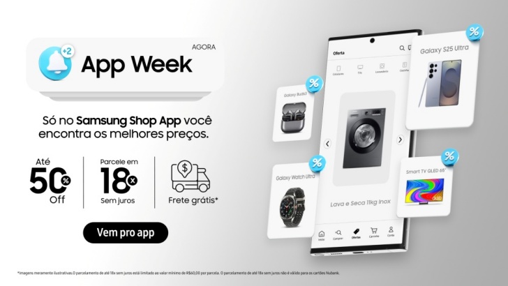 App Week traz semana de descontos de até 50% e frete grátis no Samsung ...