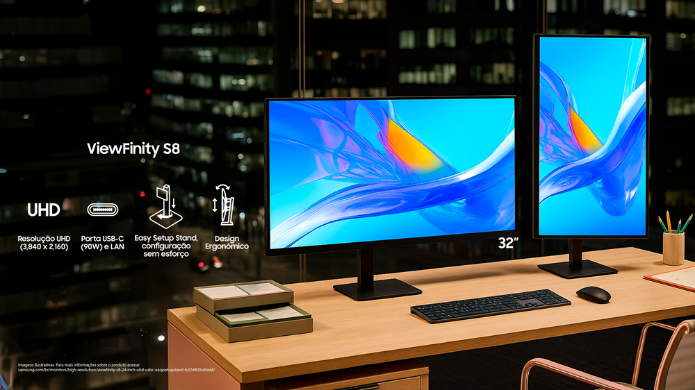 Monitor ViewFinity S8 da Samsung oferece níveis superiores de detalhes ...