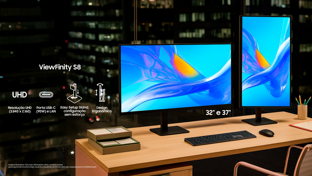 Aumente sua produtividade com o novo monitor ViewFinity S8 de 37 ...
