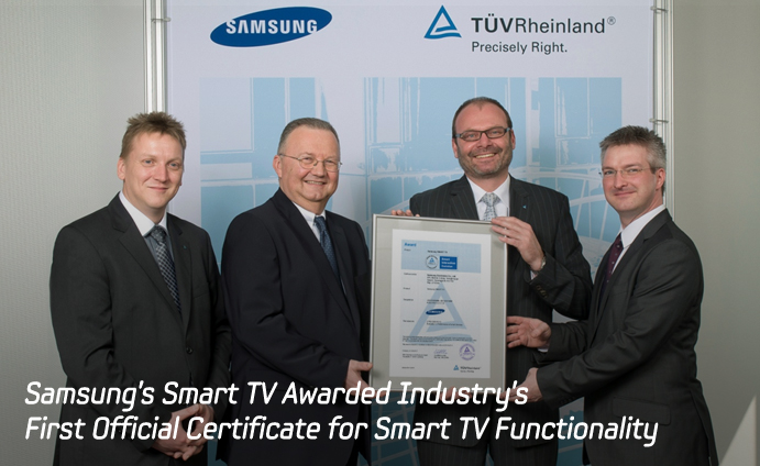 Samsung’s Smart TV Awarded Industry’s First Official Certificate for ...