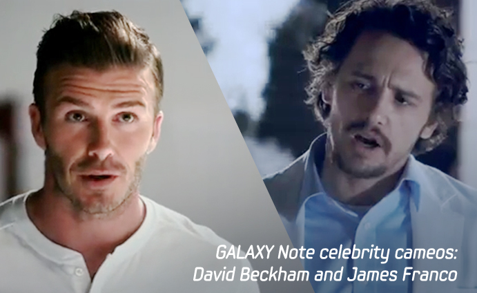GALAXY Note celebrity cameos: David Beckham and James Franco – Samsung ...