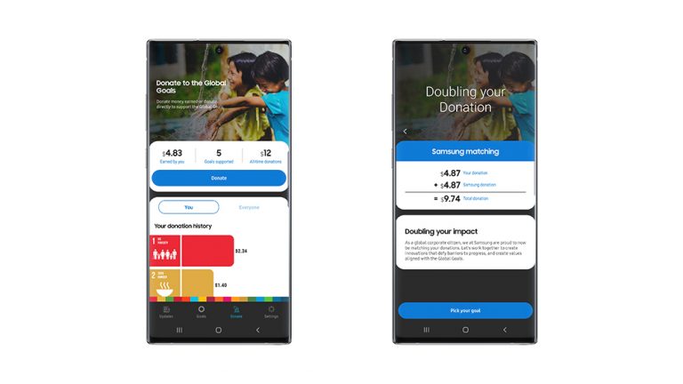 Samsung Global Goals: New Updates to the App Provide More Options to ...