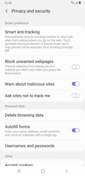 Secure, Private and Optimized; Use Samsung Internet Mobile Web Browser ...