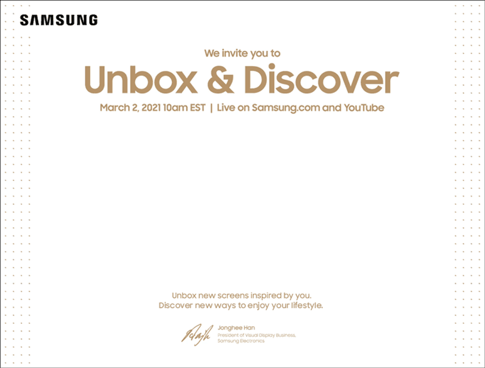  Invitation Unbox Discover 2021 Samsung Newsroom India
