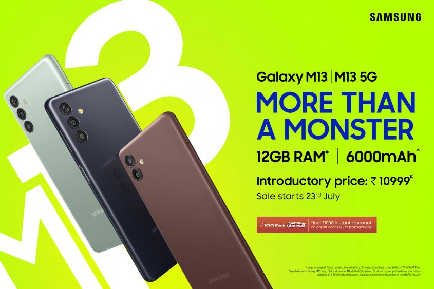 Samsung India Launches Galaxy M13 Series with RAM Plus, Auto Data ...