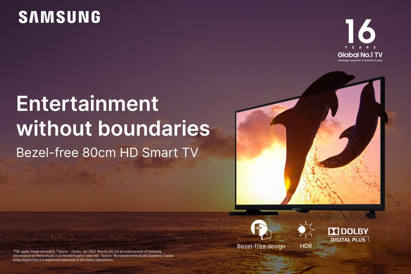 Bring Home Samsung’s All-New 32-inch HD TV with Three-Side Bezel-Less ...