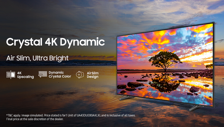 Samsung Launches 2024 Crystal 4K Dynamic TV with 4K Upscaling, AirSlim Design and Knox Security ...