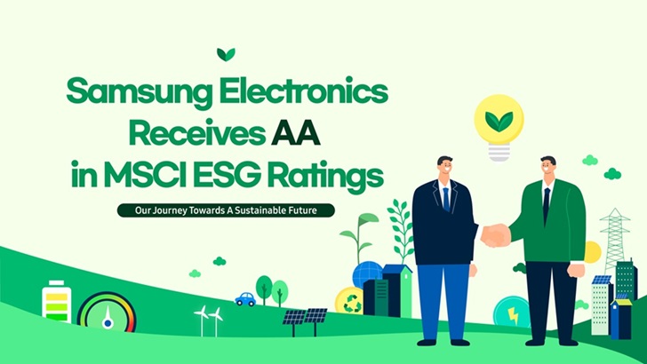 MSCI ESG Ratings присвоила Samsung рейтинг уровня AA – это наивысший результат среди корейских ...