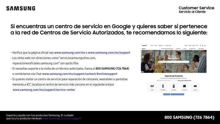 Encuentra un Centro de Servicio autorizado Samsung únicamente en las ...