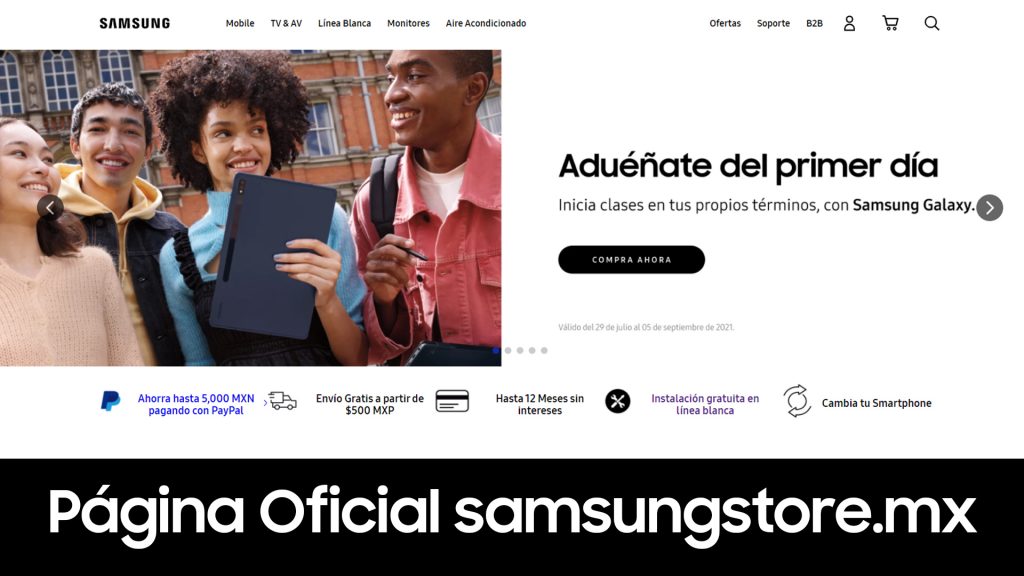www.samsungstore.mx es la página oficial de venta en línea de Samsung ...