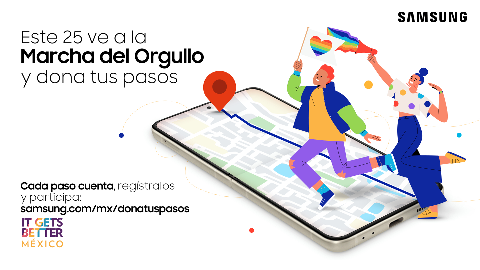 Dona tus pasos en este Pride junto a Samsung e It Gets Better México ...