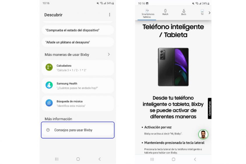 Conoce los comandos de Bixby, el asistente de voz de Samsung, que ...