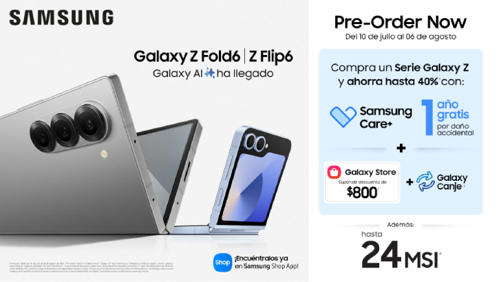 Inicia el Pre-Order en México de Galaxy Z Fold6 y Galaxy Z Flip6, junto ...