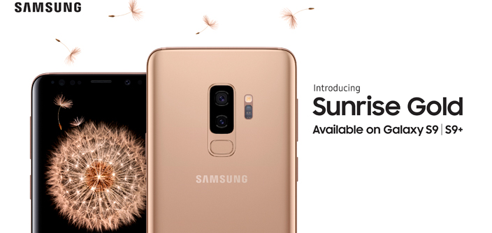 Samsung viert de zomer met stijlvolle Galaxy S9 en S9+ in Sunrise Gold ...