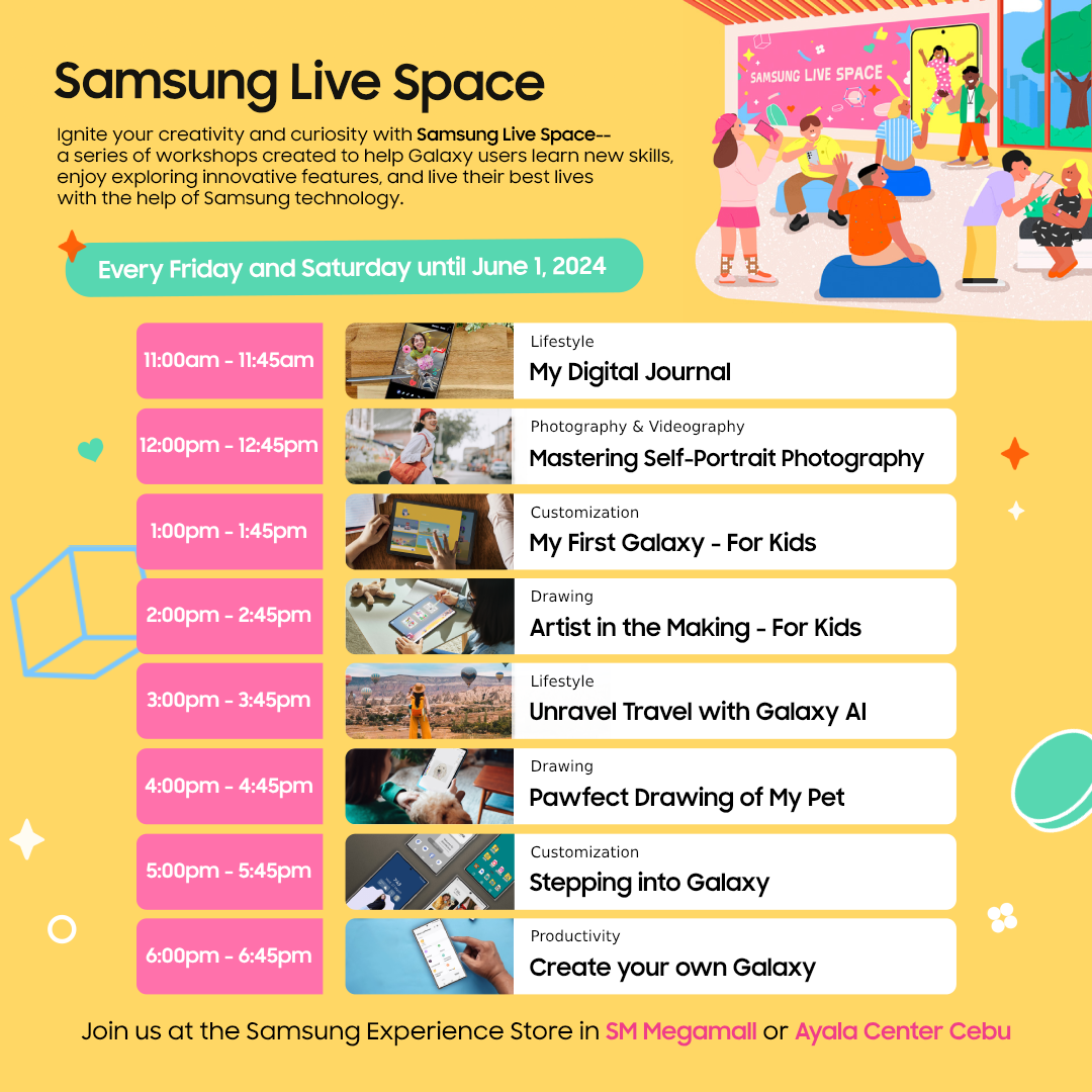 Ignite your creativity and expand those content creation skills at Samsung Live Space – Samsung ...