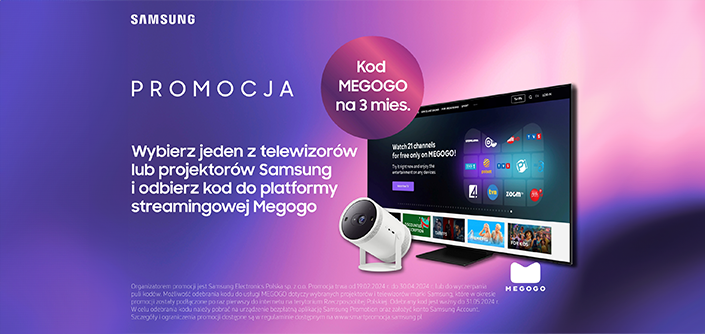 Kup telewizor Samsung lub projektor The Freestyle i odbierz kod do platformy streamingowej ...