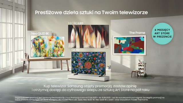 Kup telewizor Samsung, zostaw opinię i otrzymaj za darmo dostęp do Art Store aż na pół roku ...