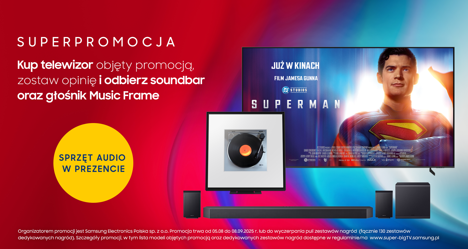 Kup duży telewizor Samsung i odbierz soundbar oraz głośnik Music Frame w prezencie – Samsung ...