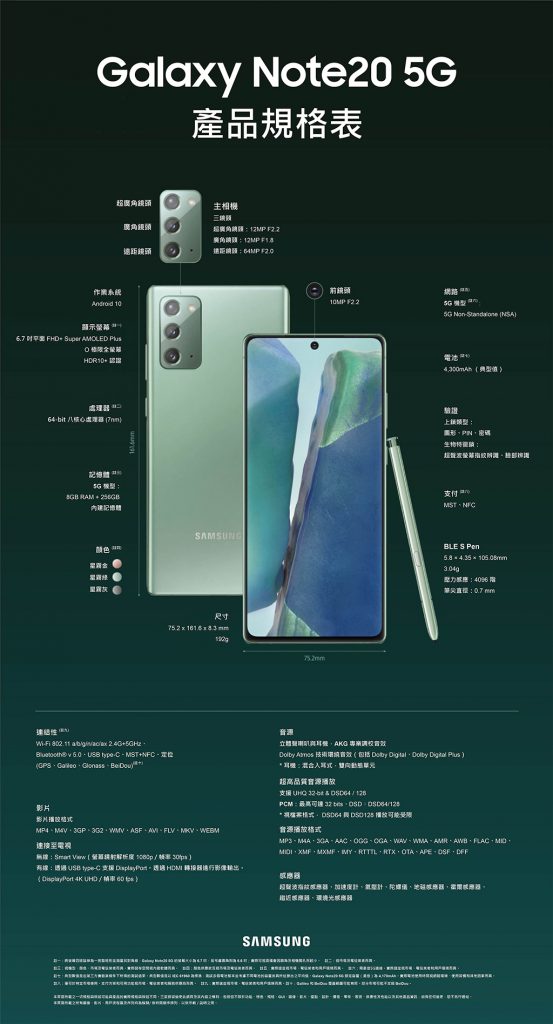 【圖表解析】細賞最新Galaxy Note20 5G與Note20 Ultra 5G智慧型手機 – Samsung Newsroom 台灣