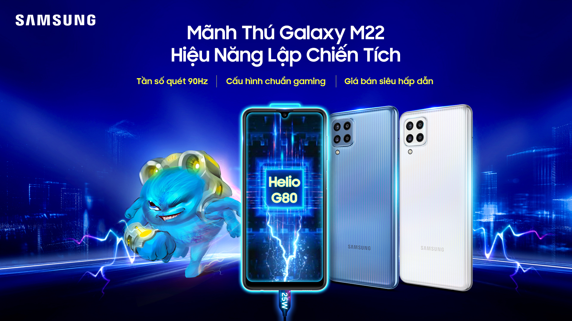 Samsung Ra Mắt Galaxy M22 với màn hình sống động mượt mà, hiệu năng ...