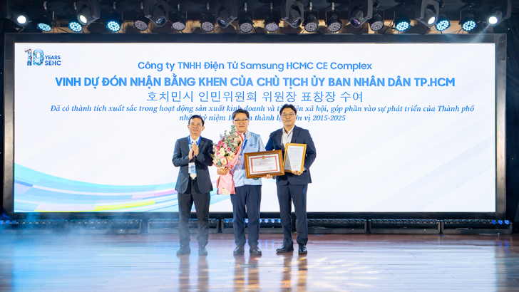 Lễ kỷ niệm 10 năm thành lập công ty TNHH Điện tử Samsung HCMC CE ...